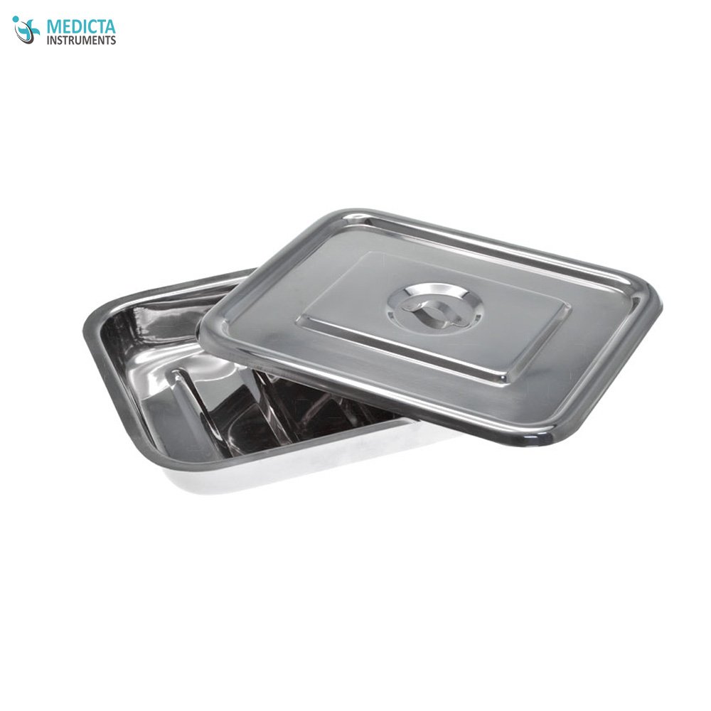 Metal Tray With Magnetic Lid 8 Kidney Tray Stainless Steel Dental ...