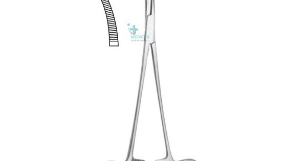 SINGLE USE SURGICAL BIRKETT ANATOMIC ARTERY FORCEPS CURVED 18.5CM