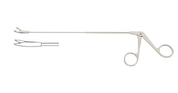 Grasping Scissors curved horizontal Instruments For Endolaryngeal ...
