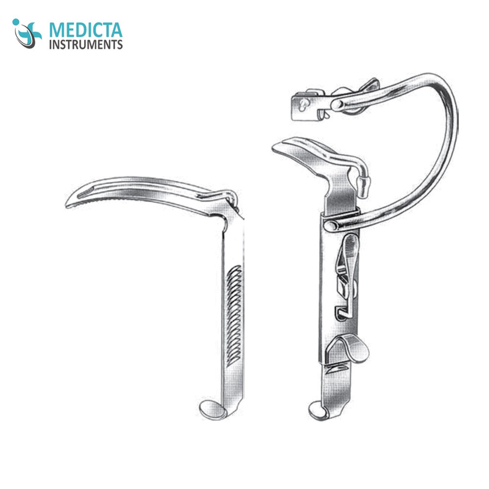DAVIS-BOYLE Mouthgags, Cheek Retractors 27 x 105 mm - Medicta Instruments