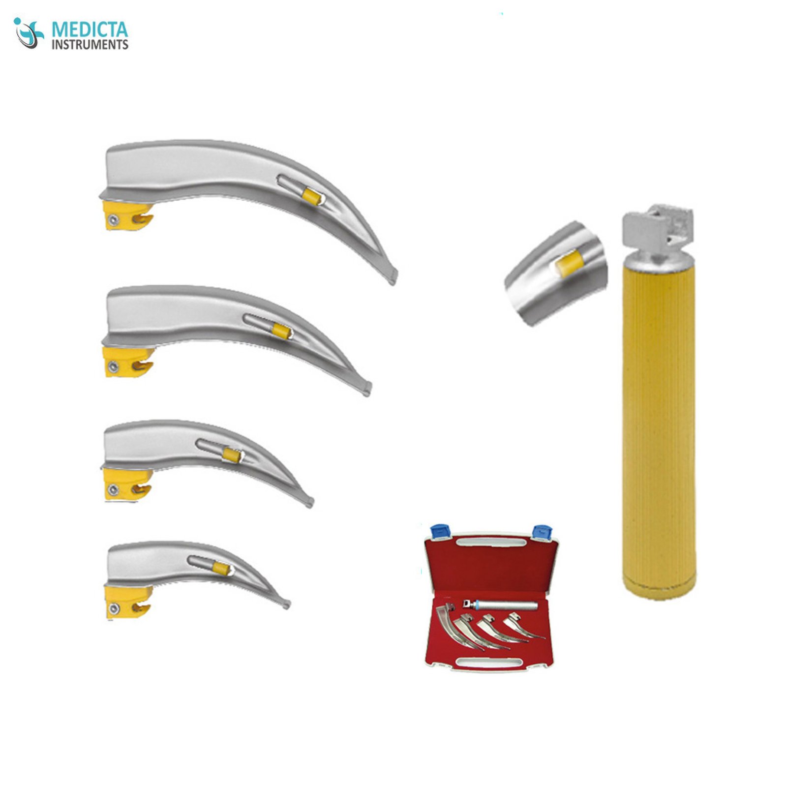 Macintosh Conventional laryngoscope Set Single Use - Medicta Instruments