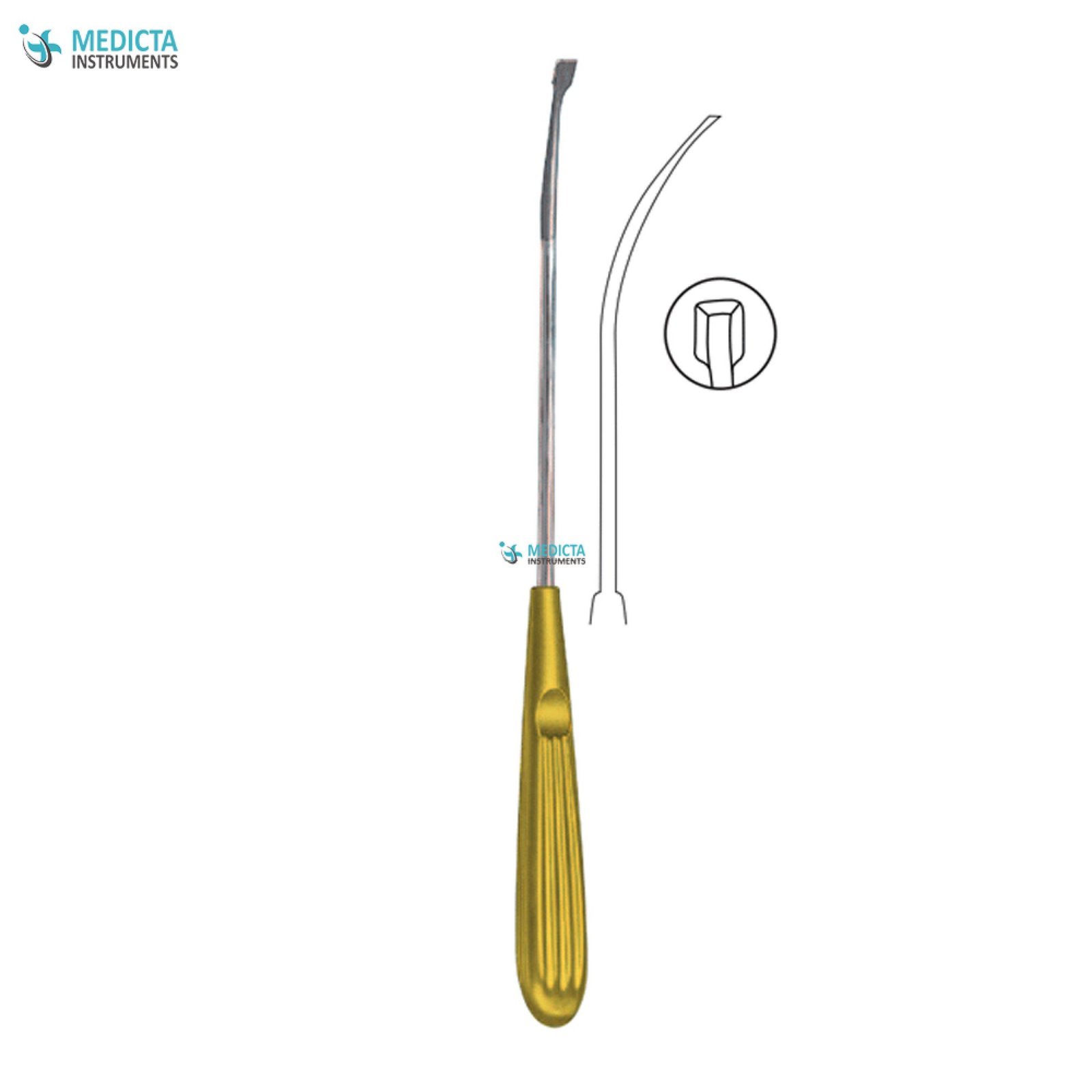 Orbital Rim Dissector Half Curved - Medicta Instruments